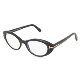 Tom Ford FT6092-B Brille Damen | Fassung: Vollrand, Oval, Schwarz Gl&auml;nzend