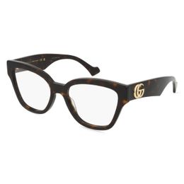 Gucci GG1424O Brille Unisex | Fassung: Vollrand, Panto, Havanna Dunkel