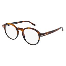 Tom Ford FT5606-B Brille Unisex | Fassung: Vollrand, Rund, Havanna Blau