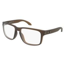 Oakley OX8156 Brille Herren | Fassung: Vollrand, Quadratisch, Braun Grau
