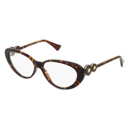 Versace VE3331U Brille Damen | Fassung: Vollrand, Cat Eye, Havanna