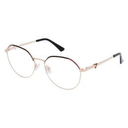 Guess GU2866 Brille Unisex | Fassung: Vollrand, Rund, Schwarz Rose