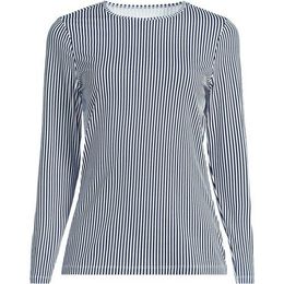 LANDS' END Schnelltrocknendes LSF 50 Sonnenschutz-Gartenshirt, Damen,  Blau, Nylon-Mischung, by Lands' End