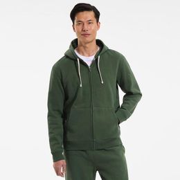 LANDS' END Serious Sweats Kapuzenjacke, Herren,  Gr&uuml;n, Baumwoll-Mischung/Polyester-Mischung, by Lands' End