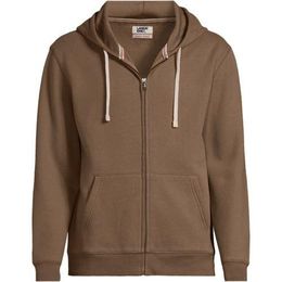 LANDS' END Serious Sweats Kapuzenjacke, Herren,  Braun, Baumwoll-Mischung/Polyester-Mischung, by Lands' End