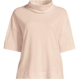 LANDS' END Supima Rollkragenshirt, Damen,  Pink, Baumwolle, by Lands' End