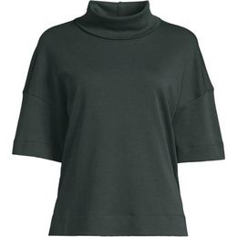 LANDS' END Supima Rollkragenshirt, Damen,  Gr&uuml;n, Baumwolle, by Lands' End