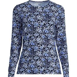 LANDS' END Schnelltrocknendes LSF 50 Sonnenschutz-Gartenshirt, Damen,  Blau, Nylon-Mischung, by Lands' End