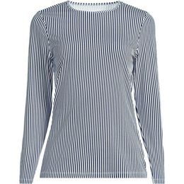 LANDS' END Schnelltrocknendes LSF 50 Sonnenschutz-Gartenshirt, Damen,  Blau, Nylon-Mischung, by Lands' End
