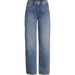 LANDS' END Mid Waist Baggy Jeans aus Baumwolle in Petite-Gr&ouml;&szlig;e, Damen, size: petite, Blau, Baumwolle, by Lands' End