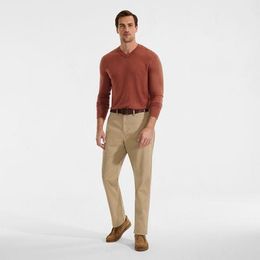 LANDS' END CashTouch Feinstrick-Pullover, Herren,  Braun, Polyester, by Lands' End