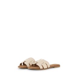 Tom Tailor Damen Flache Sandalen mit weicher Sohle, beige, Uni, Gr. 40