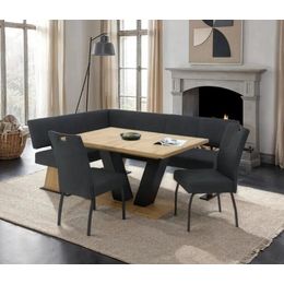 Hela Eckbank Lyon REB Anthrazit ca. 203x91x148 cm