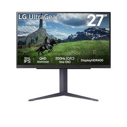 LG UltraGear&trade; 27&rdquo; QHD 200 Hz 1 ms G-SYNC&reg; Compatible Gaming Monitor 27GS85QX-B Schwarz Klasse F