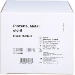 Pinzette Einmal steril Metall 25 St