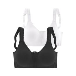 Petite Fleur Bra female Black, White size 105