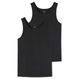 Unterhemd uncover by Schiesser "Uncover Cotton", Herren, Gr. M, N-Gr, 000, schwarz, Single Jersey, Obermaterial: 95% Baumwolle, 5% Elasthan, k&ouml;rpernah, Rundhals, Unterhemden Unterhemd, Rundhals, elastisch, Cotton-Mix, Multipack