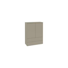 Villeroy & Boch V&B Highboard mit Frontstruktur, mit Beleuchtung Antao 81,4x104x35,6cm, WBP Lac, bla m Lac ; Villeroy & Boch (L47100PD)