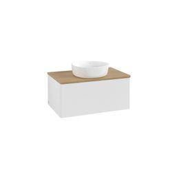 Villeroy & Boch V&B Waschtischunterschrank mit Frontstruktur -Beleuchtung Antao 80x36x50cm, WBP hon. Oa, glo wh. Lac ; Villeroy & Boch (L30111GF)