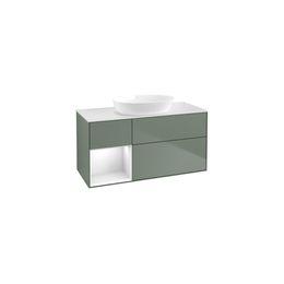 Villeroy & Boch V&B Waschtischunterschrank Wandbeleuchtung Finion 120cm, Pl w m, Rg g wh. Lac, Oli. m Lac ; Villeroy & Boch (GA61GFGM)