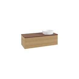 Villeroy & Boch V&B Waschtischunterschrank mit Frontstruktur, mit Beleuchtung Antao 120x36x50cm, WBP-farbe w. wal, honey oak ; Villeroy & Boch (L34112HN)