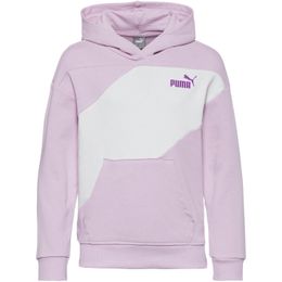 Puma POWER COLORBLOCK Hoodie M&auml;dchen - Gr&ouml;&szlig;e 164 - lila