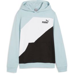 Puma POWER COLORBLOCK Hoodie Jungen - Gr&ouml;&szlig;e 128 - blau