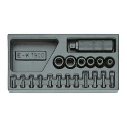 Gedore 1500 ES-K 1900 Schraubenl&ouml;ser-Sortiment 1/2" in 1/3 ES-Modul (1402242)
