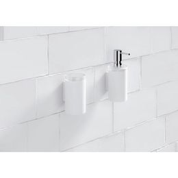 HEWI System 900 Glasbecher 900.04.00060DX pulverbeschichtet wei&szlig; tiefmatt, zylindrisch, mit Halter