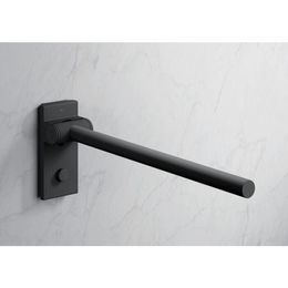 HEWI System 900 St&uuml;tzklappgriff 900.50.10060DC Ausladung 600 mm, pulverbeschichtet schwarz tiefmatt