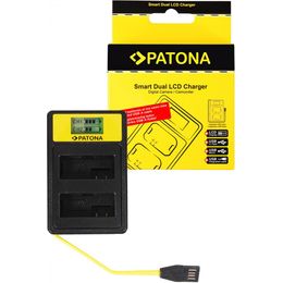 Patona Smart Dual LCD USB Ladeger&auml;t f&uuml;r Canon LP-E8