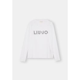 Liu Jo Shirt Damen Gr&ouml;&szlig;e M grau / wei&szlig;