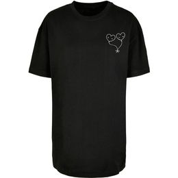 Merchcode T-Shirt 'Hugs & Love - Love Ballon' Damen Gr&ouml;&szlig;e 5XL schwarz / wei&szlig;