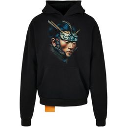 Forgotten Faces Sweatshirt 'Hattori Hanzo' Herren Gr&ouml;&szlig;e XL hellbeige / t&uuml;rkis / schwarz / wei&szlig;