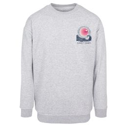 Merchcode Sweatshirt 'Sunset Charm' Herren Gr&ouml;&szlig;e XS dunkelblau / hellgrau / hellpink