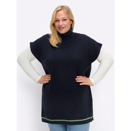 sheego Pullover Damen Gr&ouml;&szlig;e M navy / gr&uuml;n
