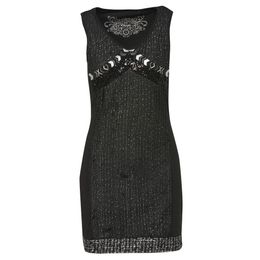 Koroshi Kleid Damen Gr&ouml;&szlig;e 36 schwarz / wei&szlig; Winterkleid