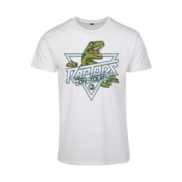 Merchcode T-Shirt 'Jurassic Park Raptors' Herren Gr&ouml;&szlig;e XS hellblau / oliv / hellgr&uuml;n / wei&szlig;