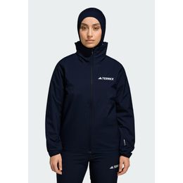 adidas terrex Outdoorjacke 'Essentials' Damen Gr&ouml;&szlig;e M/L nachtblau / wei&szlig;