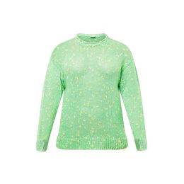 Only Carmakoma Pullover 'BIBBI' Damen Gr&ouml;&szlig;e XL/XXL gelb / hellgr&uuml;n / wei&szlig;