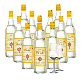 Fein-Brennerei Prinz 12 x Prinz Honig Birnerla + 2 gratis Schnapskelche (34 % Vol. 12 Liter)