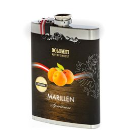 Dolomiti Alpenfeinkost Dolomiti Flachmann Marillen Schnaps (35 % Vol. 0,2 Liter)
