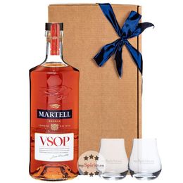 Martell VSOP Cognac Geschenkset mit 2 Gl&auml;sern (40 % vol 0,7 Liter)