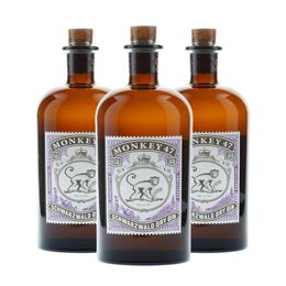 3 x Monkey 47 Schwarzwald Dry Gin (47 % vol. 1,5 Liter)