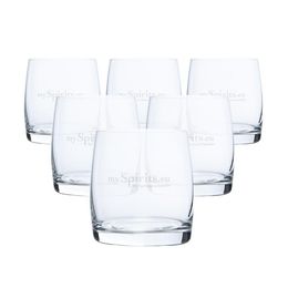 6 x mySpirits Gin und Whisky Tumbler Glas ( 6 Stk.)