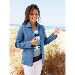 WITT Damen Jeansjacke in Twill-Qualit&auml;t, blue-bleached, Gr&ouml;&szlig;e 38
