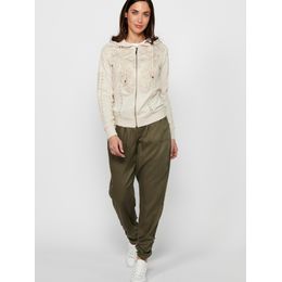 Koroshi Sweatjacke Damen Gr&ouml;&szlig;e XS creme / chamois / sand