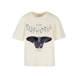 Mister Tee T-Shirt 'Euphoria' Damen Gr&ouml;&szlig;e XS stone / hellgrau / schwarz / wollwei&szlig;