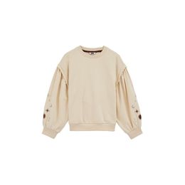 WE Fashion Sweatshirt M&auml;dchen Gr&ouml;&szlig;e 110/116 beige / goldgelb / dunkelrot