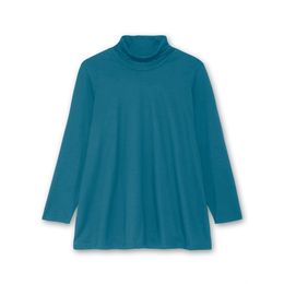 sheego Shirt Damen Gr&ouml;&szlig;e M cyanblau
